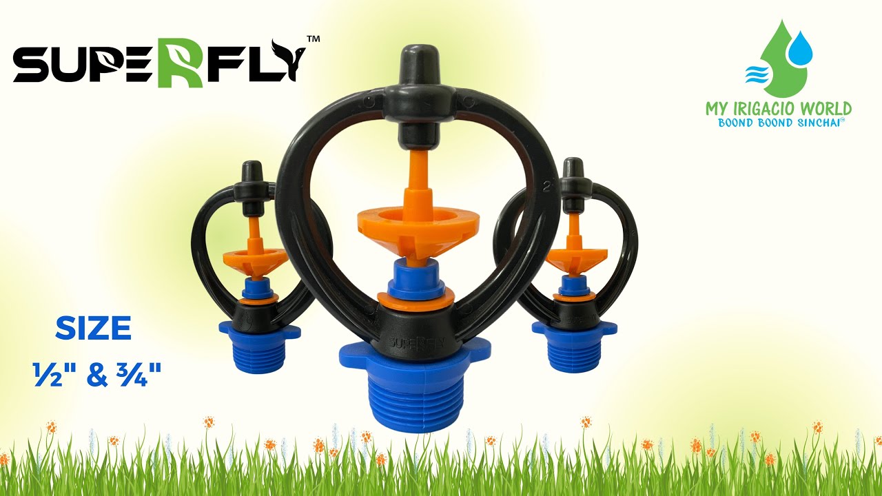 Superfly Rotating Water Sprinkler | Butterfly Superfly | Size -½" & ¾ ...