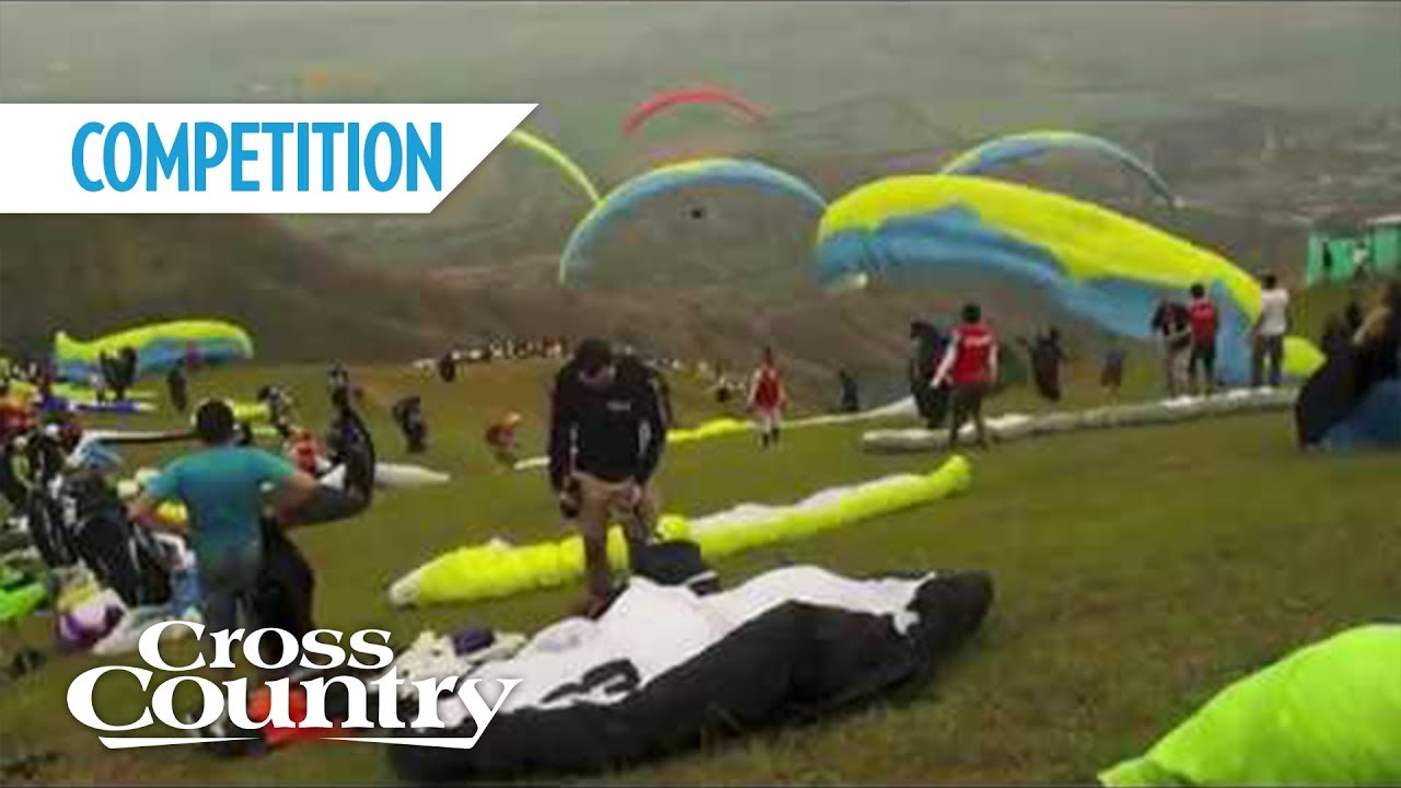 Paragliding World Championships 2015: Launches from Task 4 - YouTube