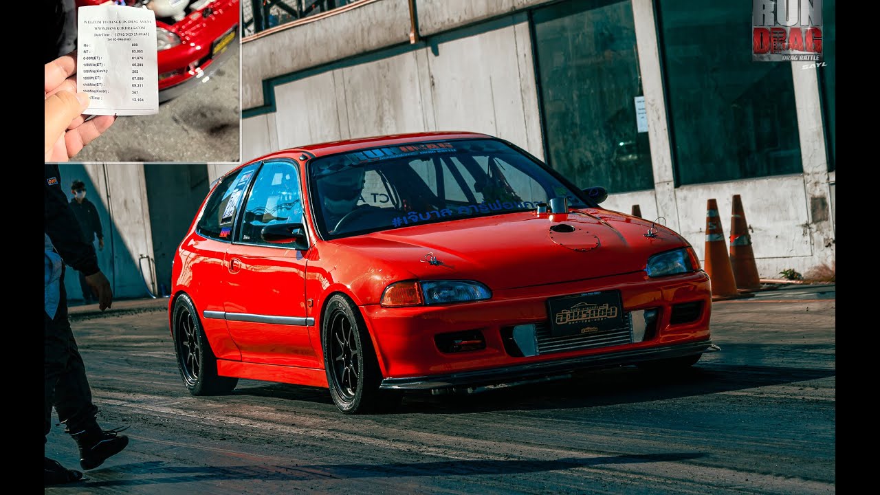 อ้วนรถซิ่งการาจ EP.3 Civic EG 3Dr K20a Turbo AWD กับสถิติใหม่ 9.311 ...