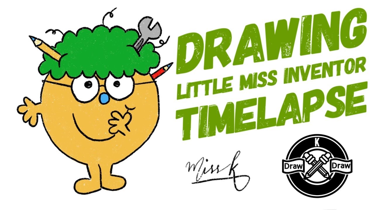 Drawing Little Miss Inventor Timelapse - YouTube