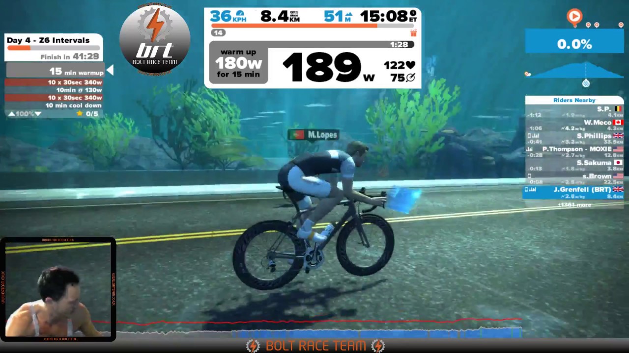 Zwift zone 6 intervals - YouTube