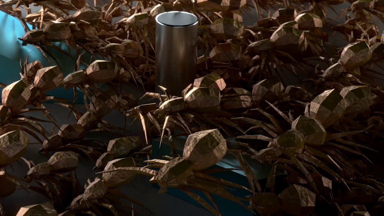 Tyflow PhysX Spiders - YouTube