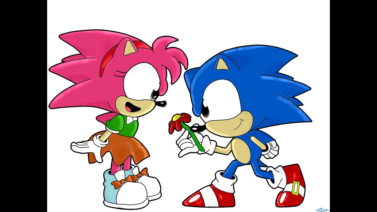 Speedpaint: Classic Sonic and Rosy - YouTube
