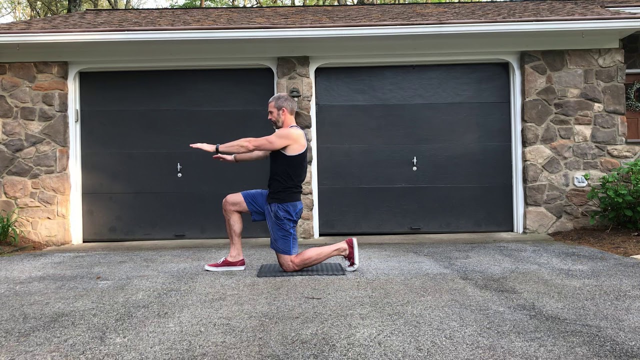 Hip Flexor Stretch Rotation - YouTube