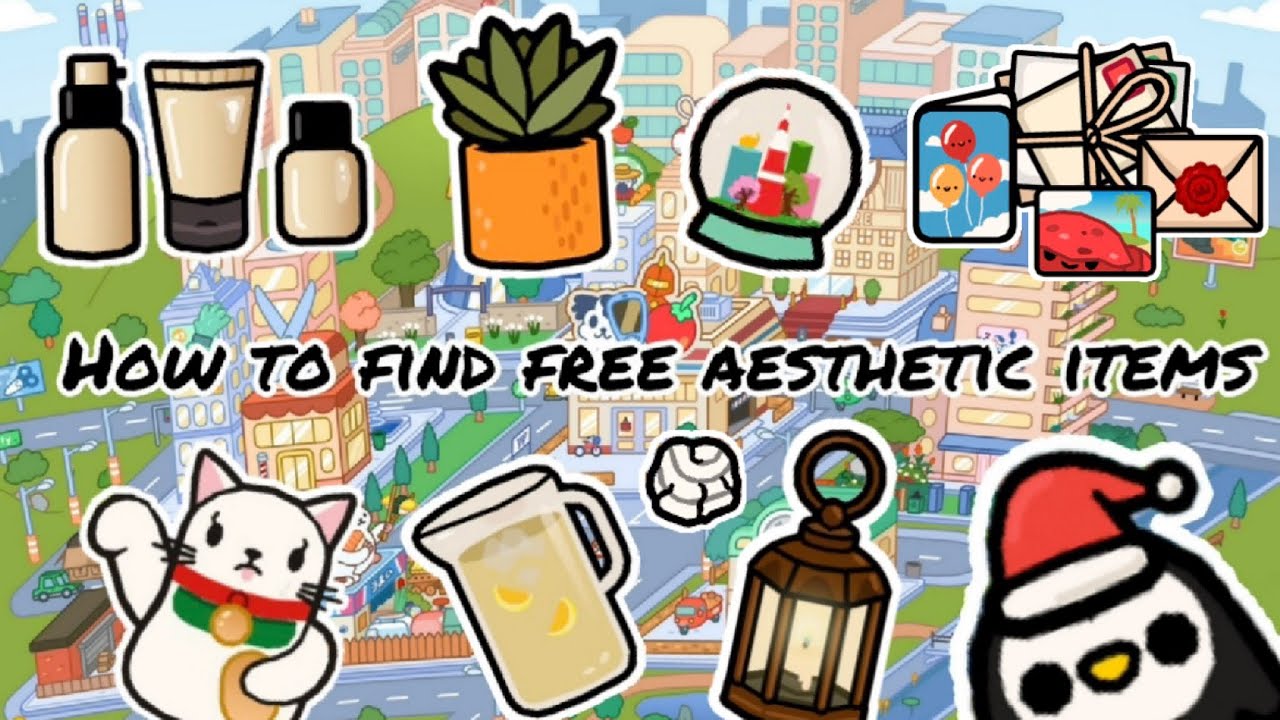 How to find free aesthetic items in Toca life world 🌎 - YouTube