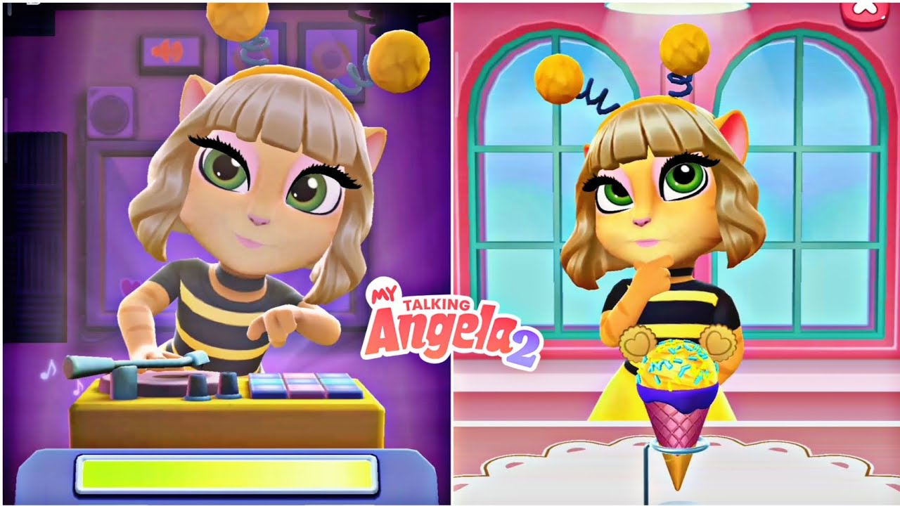 My Talking Angela 2 - New Year Update Gameplay 🐲| Iconic Bee 🐝 - YouTube