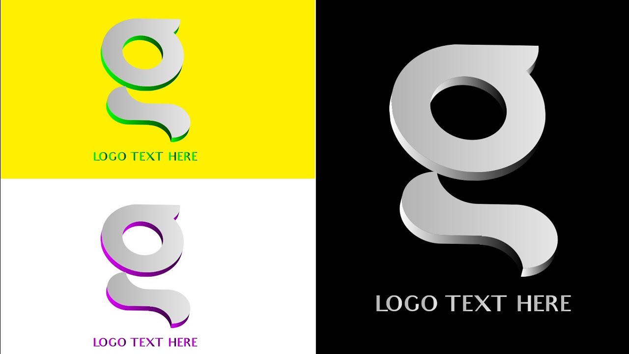 #professional 3D Logo design | #G letter logo #designprocess - YouTube