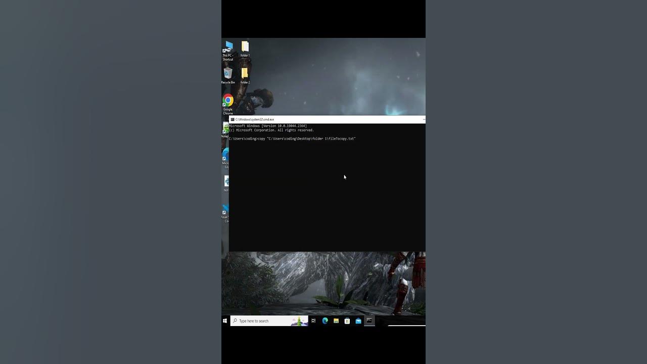 Copy A File From One Place To Another Using Cmd Command Prompt Basics Part 4 Commandprompt