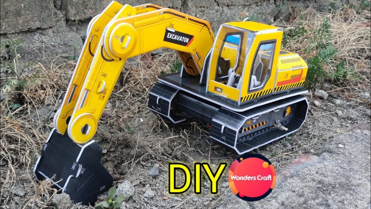 How to make a JCB Excavator from cardboard || JCB digging || cardboard ...