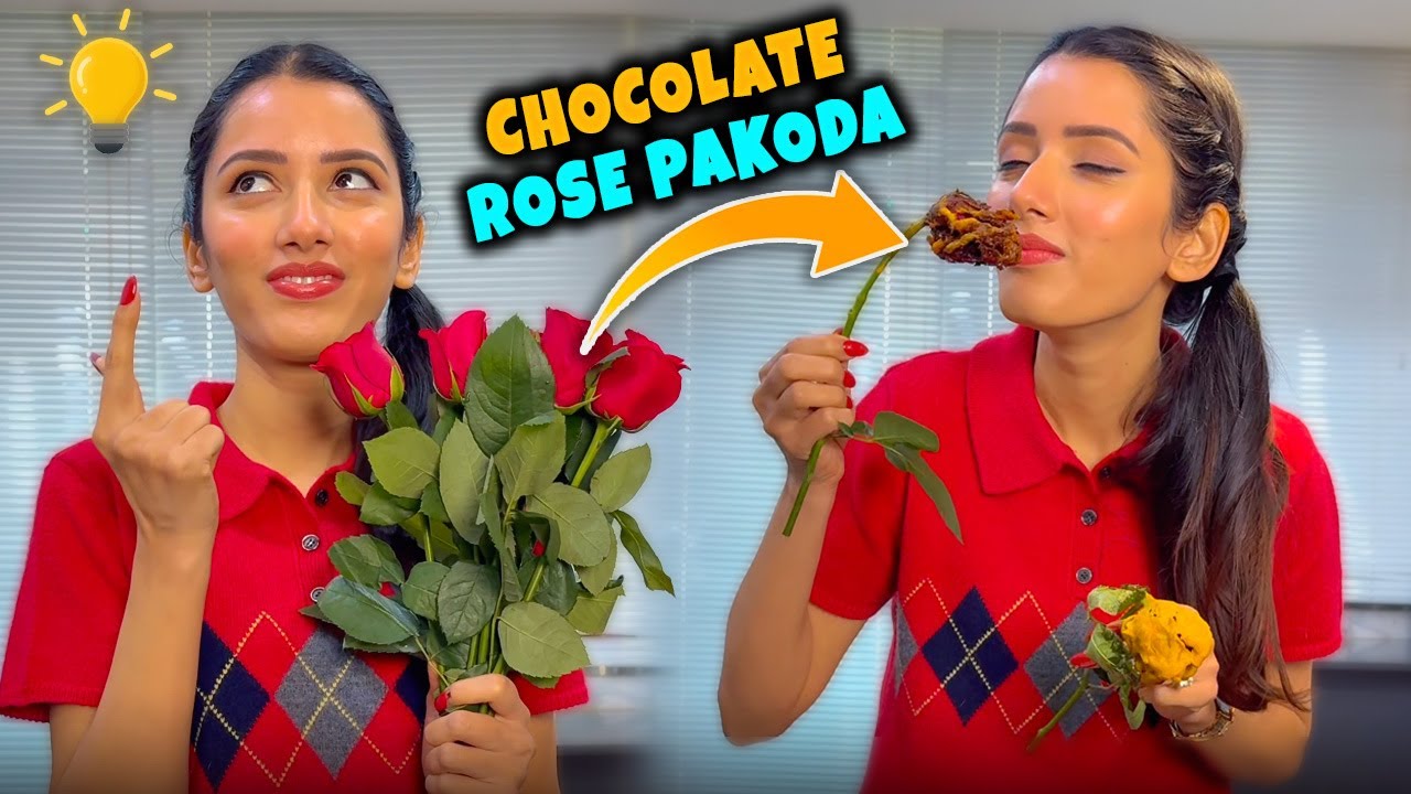 Chocolate Rose Pakoda – Love Ka Chatpata Twist ! - YouTube