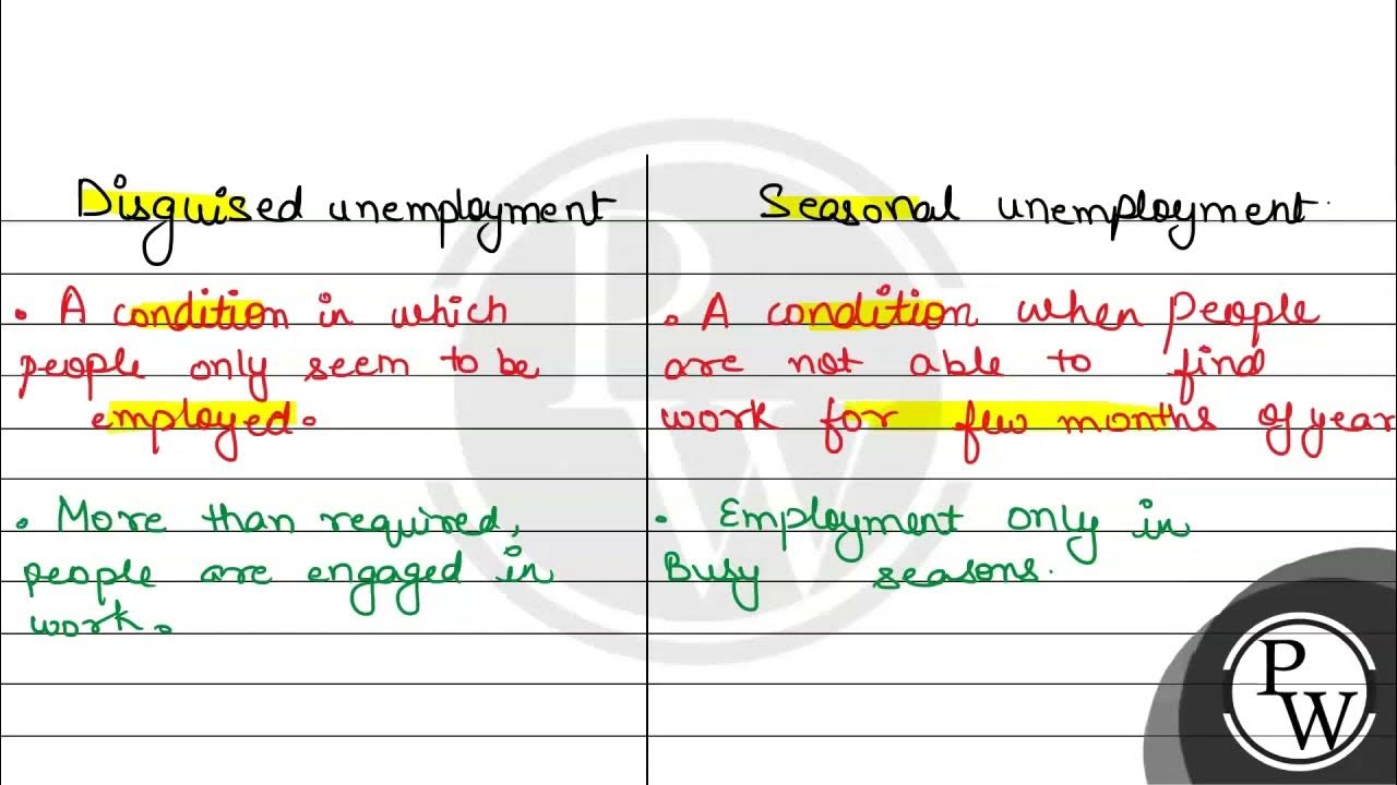 What Is The Difference Between Disguised Unemployment And Seasonal what-is-the-difference-between-disguised-unemployment-and-seasonal