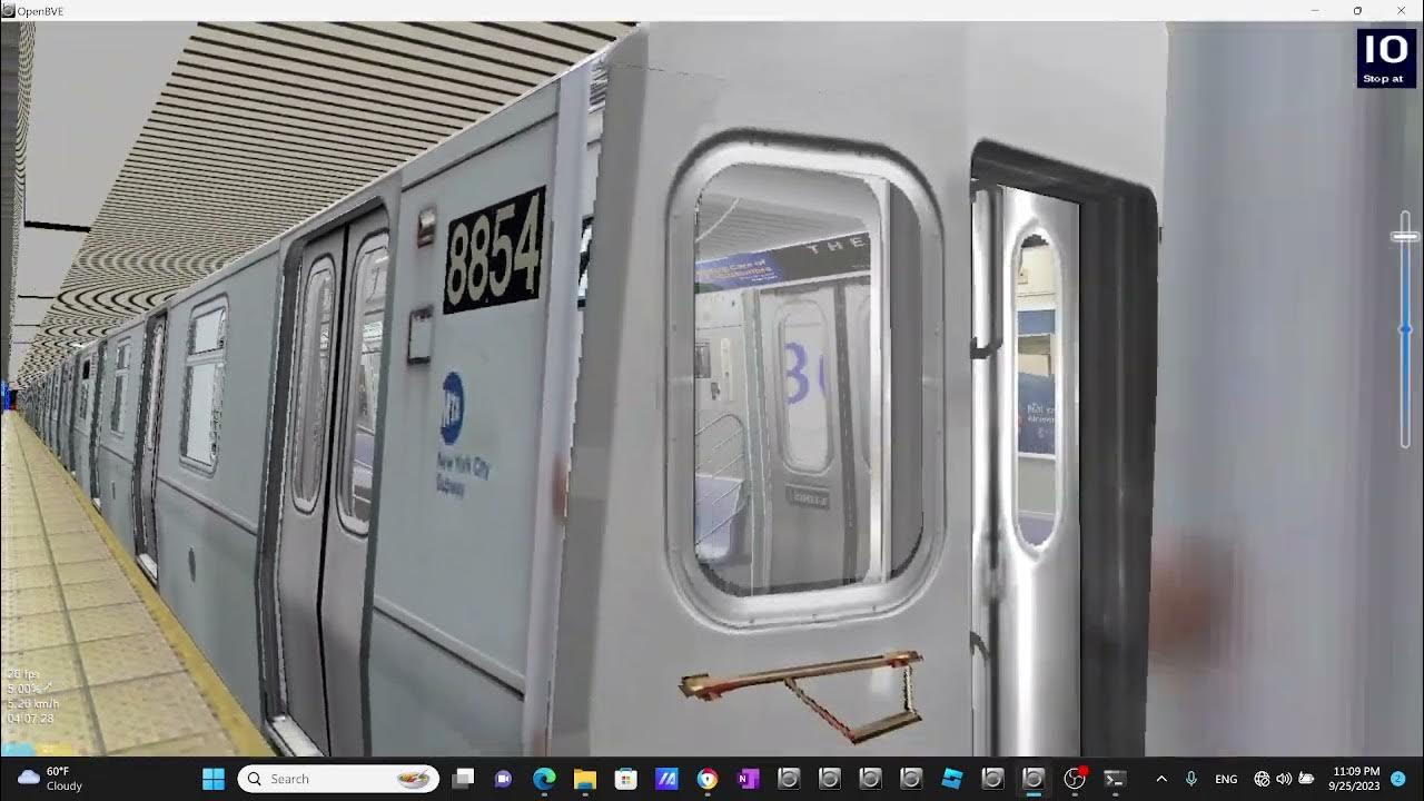 Openbve Tony R160 Siemens Q train Arriving & Departing at 86th Street - YouTube