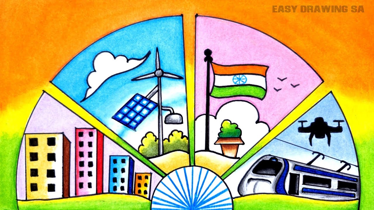 Samriddhi Ka Mantra Atmanirbhar Bharat drawing / har ghar swadeshi ghar ...
