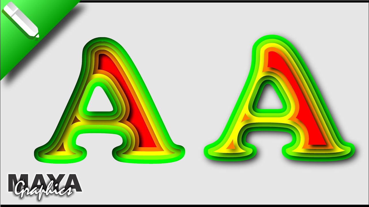 3D Text designing in Coreldraw I 3D Logo Design I Alphabetical Logo Design 'A' | 3d Typography ...
