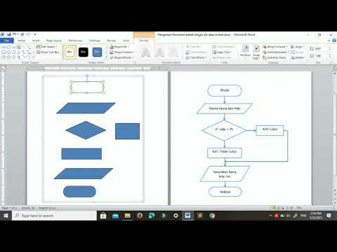 TUTORIAL MEMBUAT FLOWCHART DI Ms.Word || 2021 - YouTube