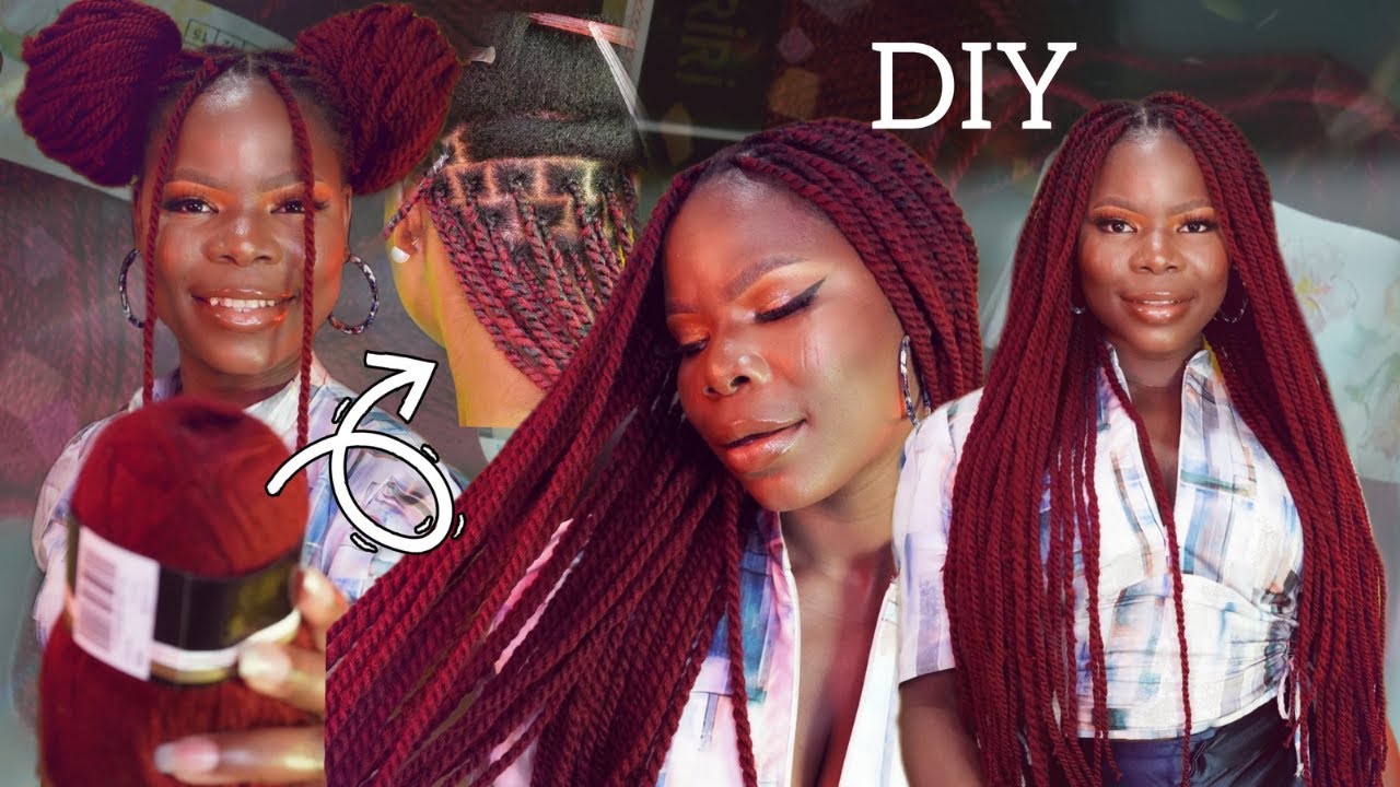 ULTIMATE Twist Hairstyle Using Acrylic Yarn On Natural Hair | Knotless ...