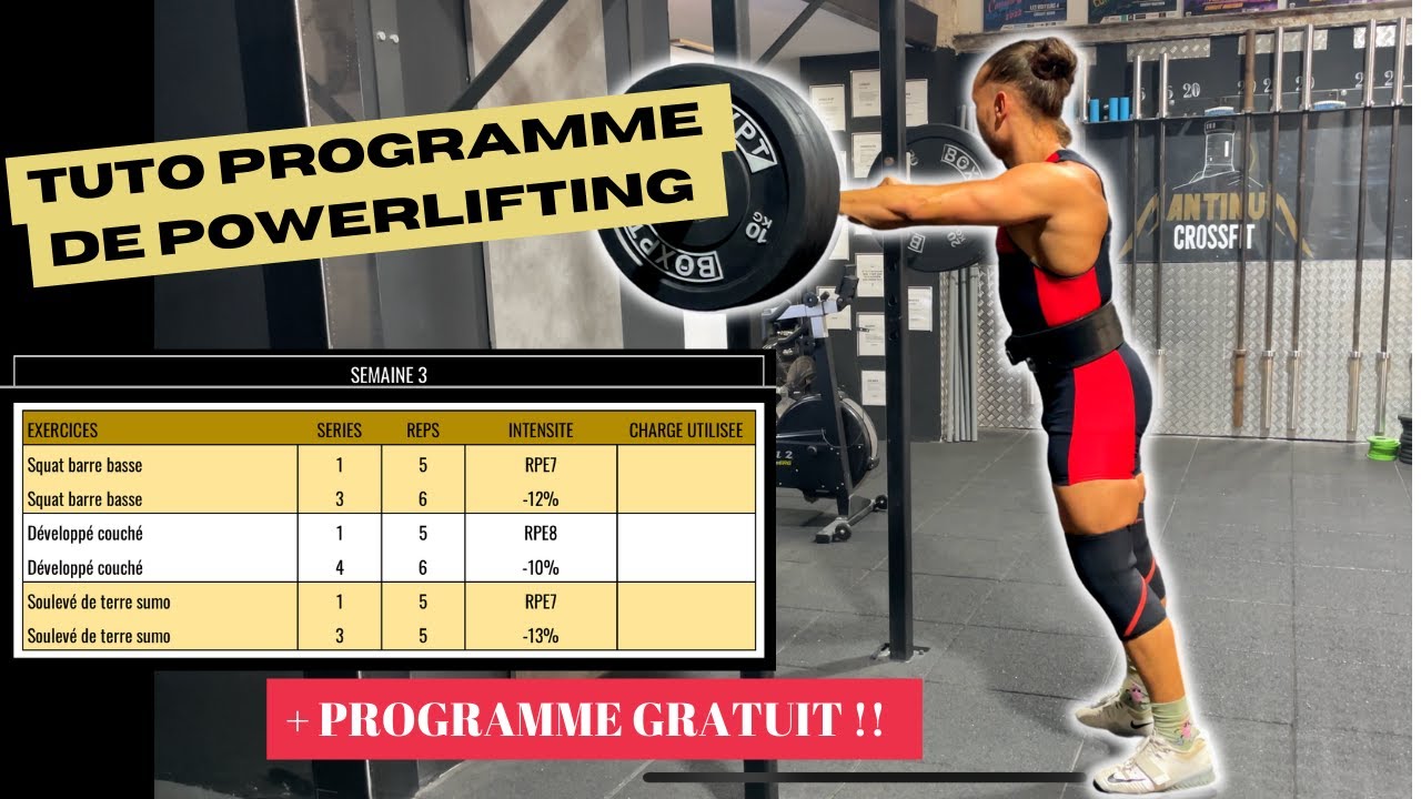 FAIRE SON PROGRAMME DE POWERLIFTING (+ programme gratuit) - YouTube