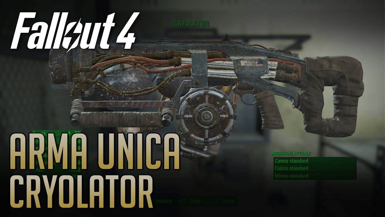 Fallout 4 | ARMA UNICA: CRYOLATOR | Guida Completa - YouTube