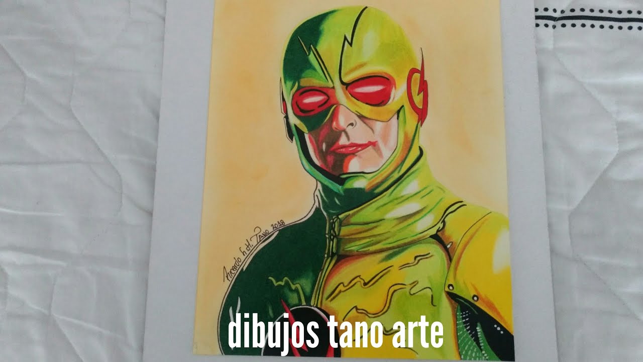 DIBUJANDO A FLASH REVERSE!!! DRAWING FLASH REVERSE!!! - YouTube
