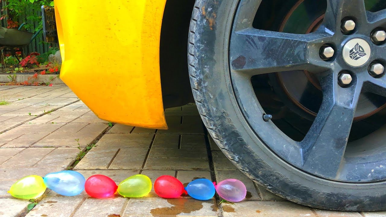 Mr. Joe planted Ball with Water under Wheels Car VS Green Man on ...