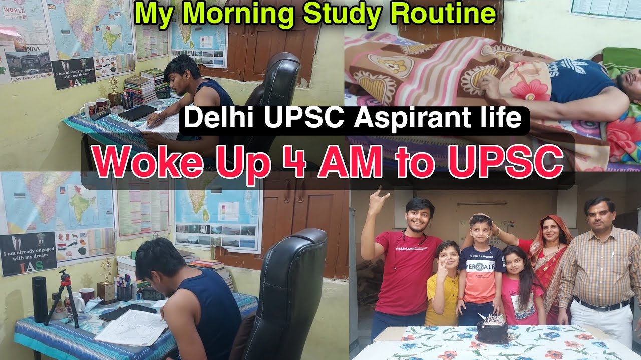 I woke up at 4 am to upsc study | my morning study routine | Delhi UPSC Aspirant life | Study ...
