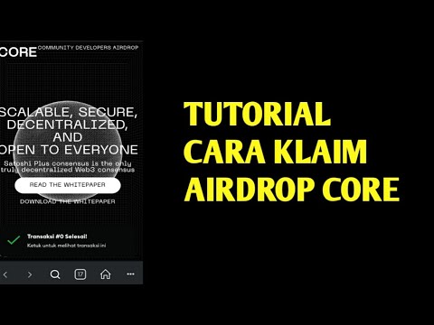 TUTORIAL CARA KLAIM || AIRDROP CORE KE-METAMASK - YouTube
