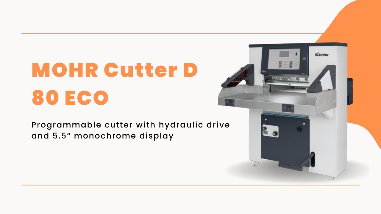 MOHR D 80 ECO Programmable Paper Guillotine - YouTube