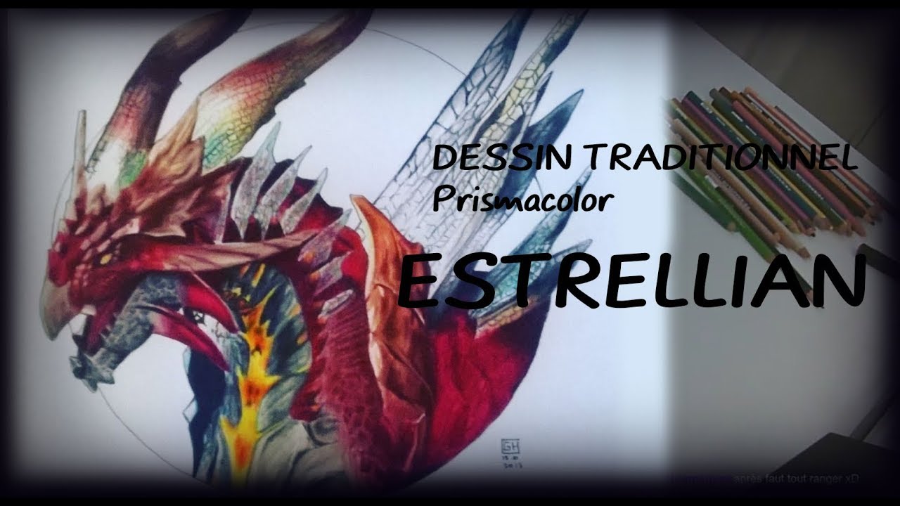 ESTRELLIAN Prismacolor- Dessin tradi - YouTube