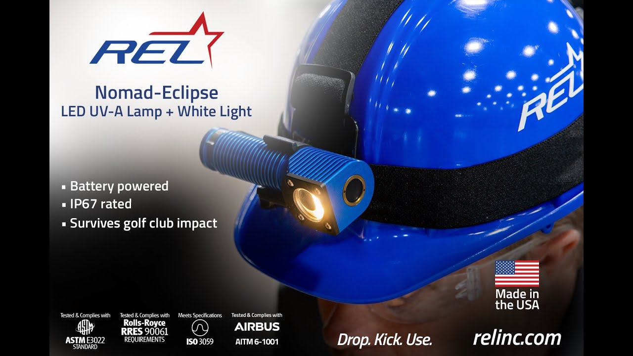 REL, Inc. Nomad Eclipse LED UV-A Lamp with white light - YouTube