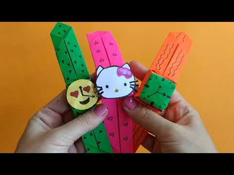Kağıttan saat yapımı / Origami Paper Watch /