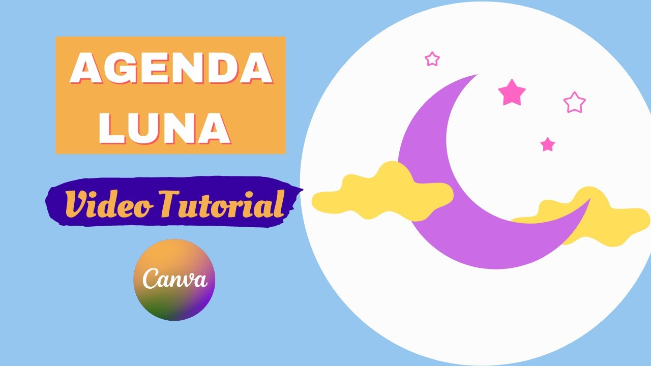 CREA tu propia AGENDA Cuaderno Planner Luna en CANVA ⭐️ Tutorial Paso a ...
