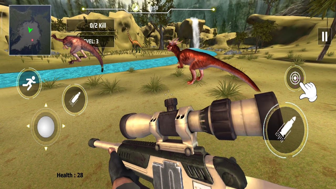 dinosaur fps shoting games | best dino hunt android gameplay - YouTube