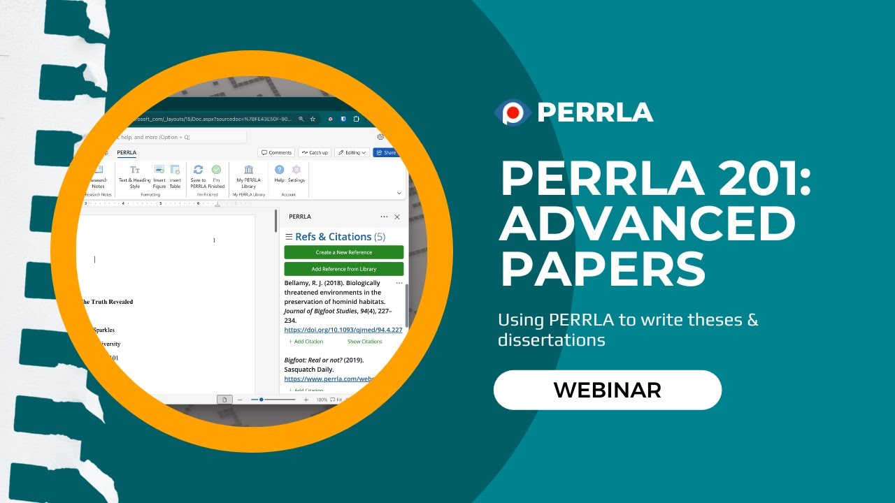 PERRLA 201: Advanced Papers Webinar – Oct. 15, 2025 - YouTube