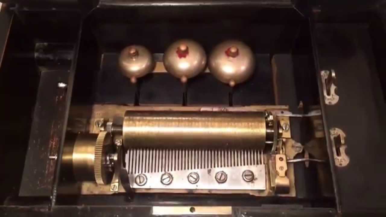 Antique Swiss music box 3 bell accompaniment eBay - YouTube