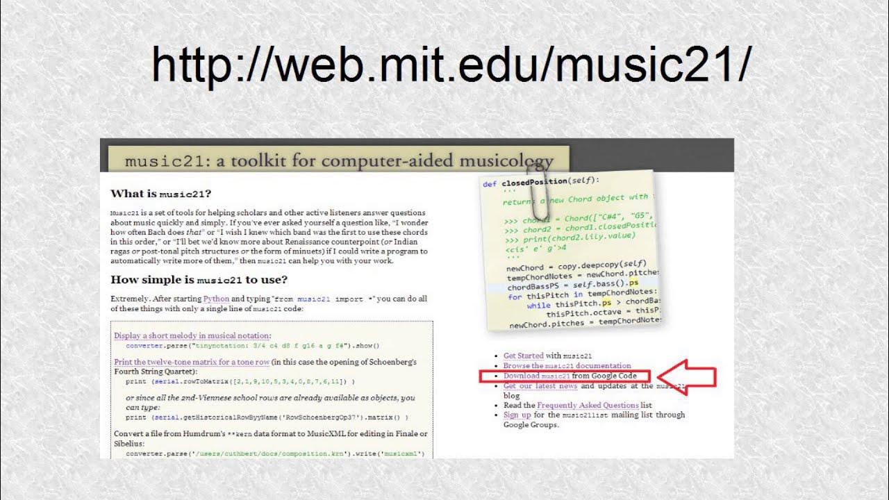 MIDI Programming using Python - Introduction to music21 - YouTube
