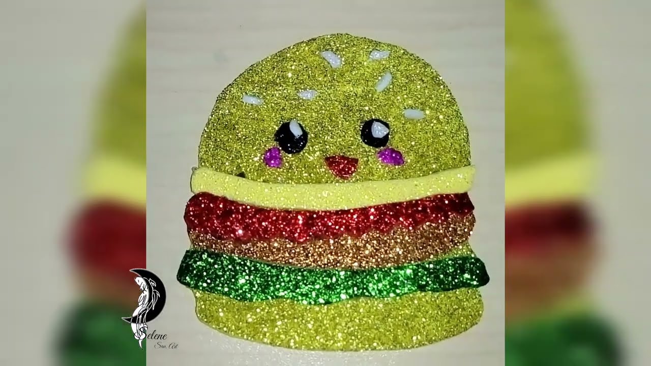 FIGURAS DE FOAMI PARA DECORACIÓN CON MOLDES, HAMBURGUESA 🍔FOAMI FOR ...