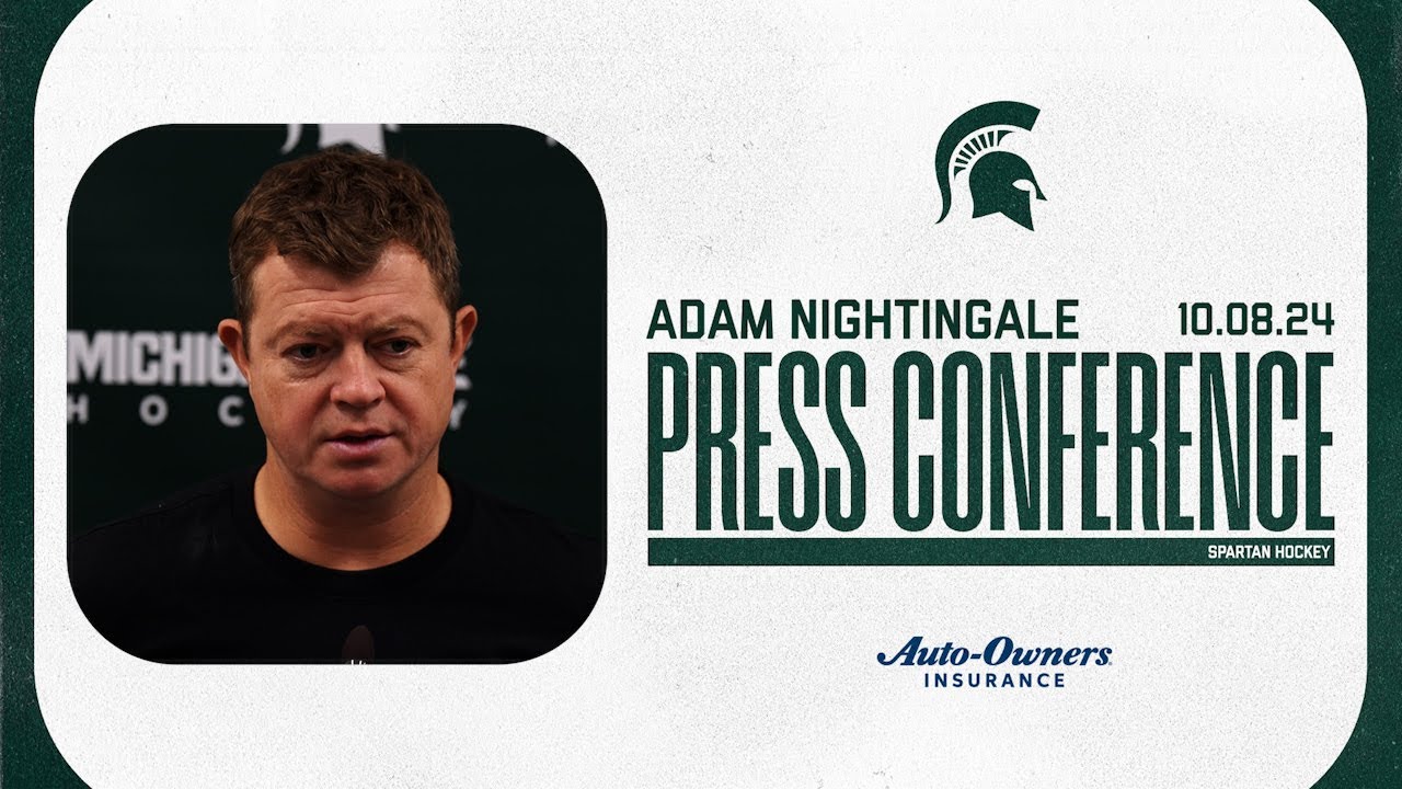 Adam Nightingale | Ice Hockey Press Conference | October 8, 2024 - YouTube