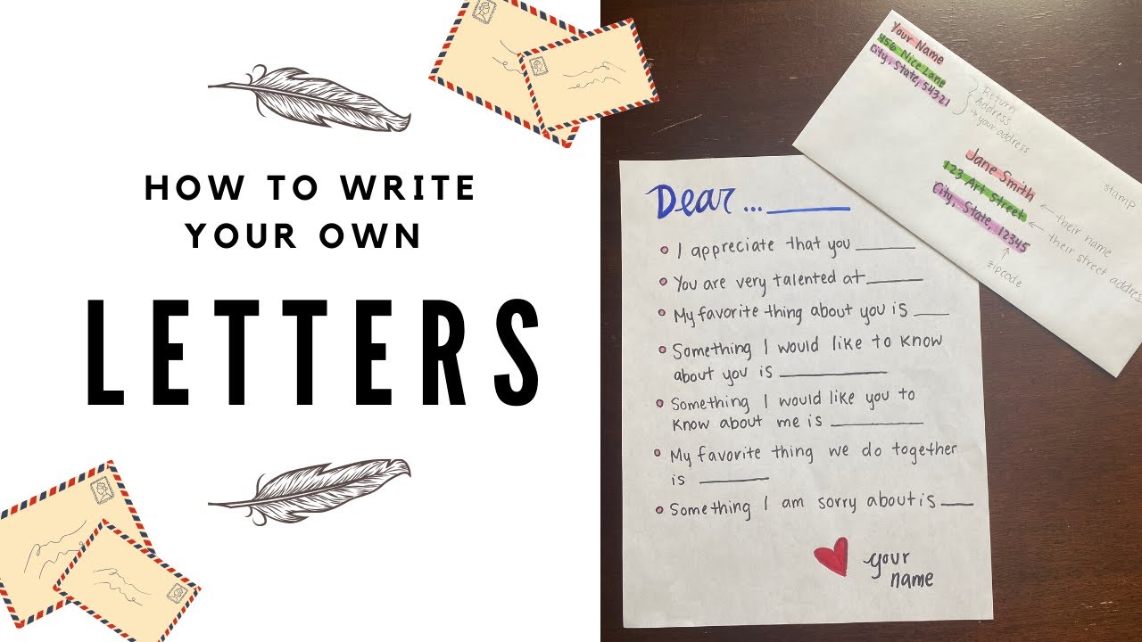How to Write Your Own Letters! - YouTube
