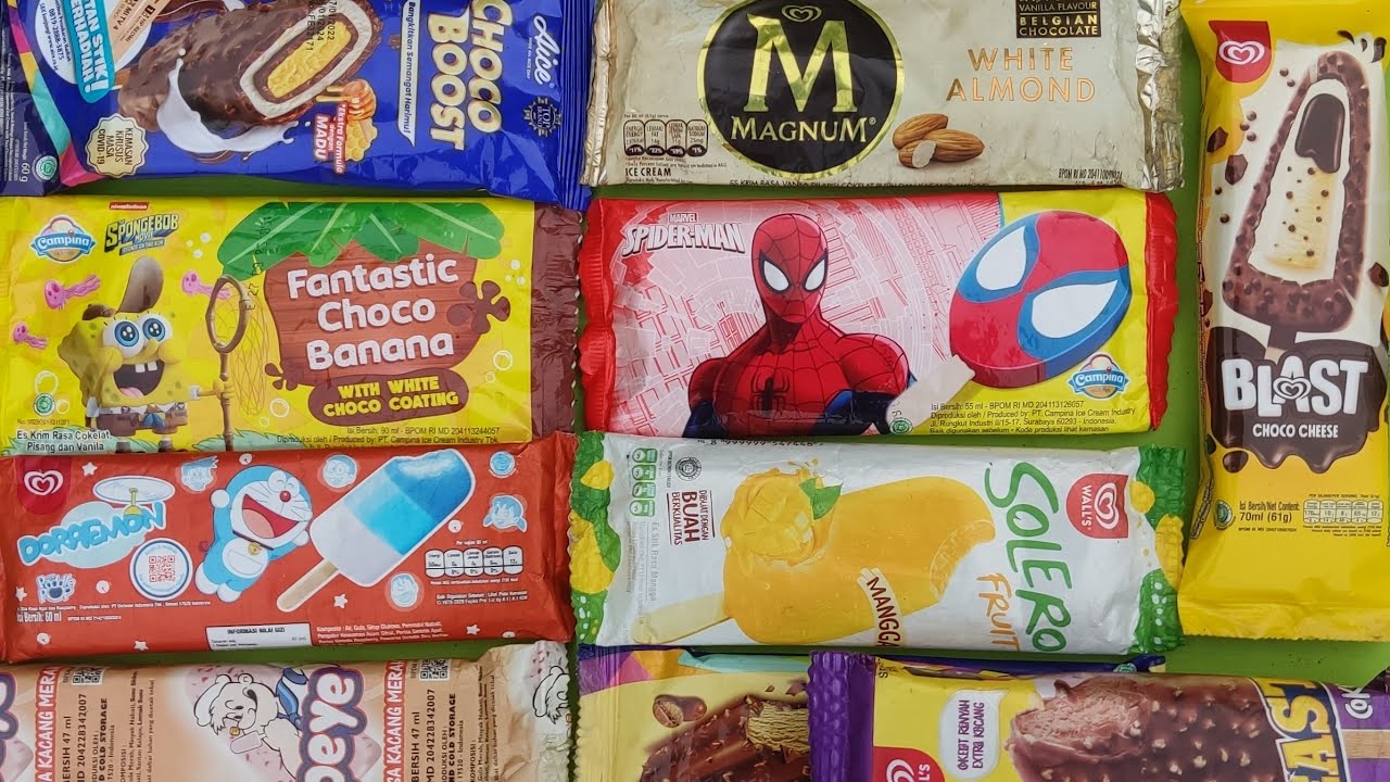 ES KRIM PADDLE POP, ES KRIM CHOCO BOOST, ES KRIM SOLERO, ES KRIM MAGNUM ...