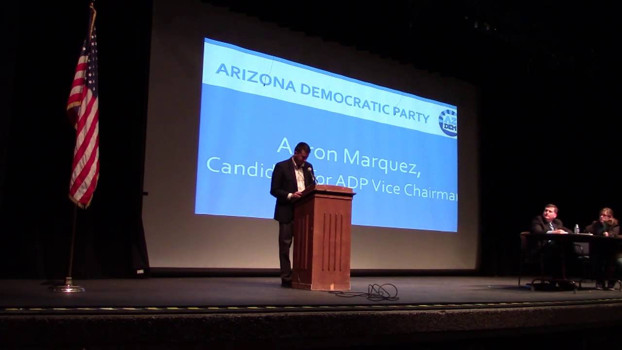 AZ Democratic Party State Committee Meeting - Aaron Marquez - YouTube