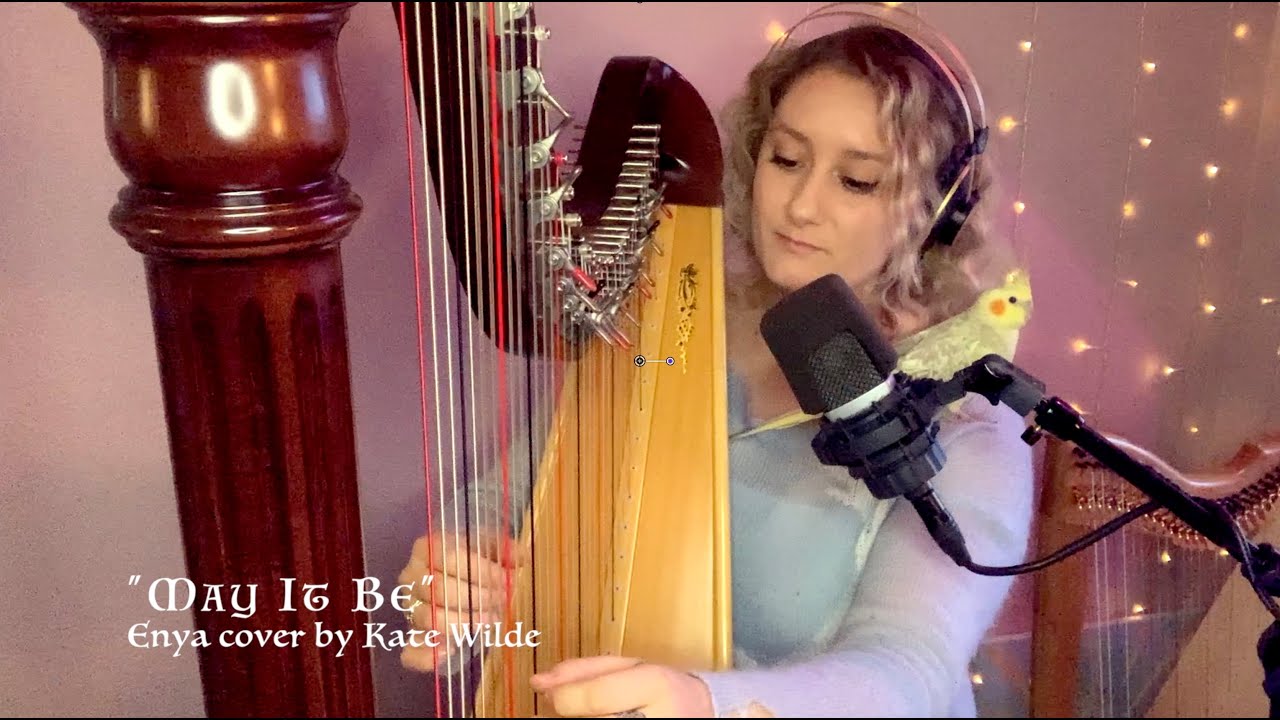 "May It Be" - Enya harp cover - Kate Wilde - featuring Jupiter the ...