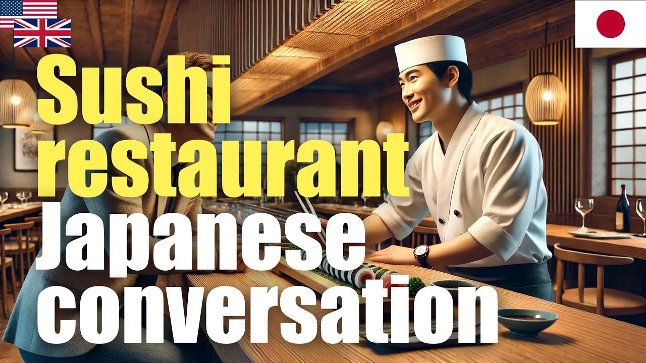 Sushi restaurant Japanese conversation | Passive listening | with ...