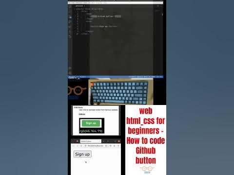 Basic HTML CSS | How to Code Github Button | Learning HTML for Beginners #shorts #html #css # ...