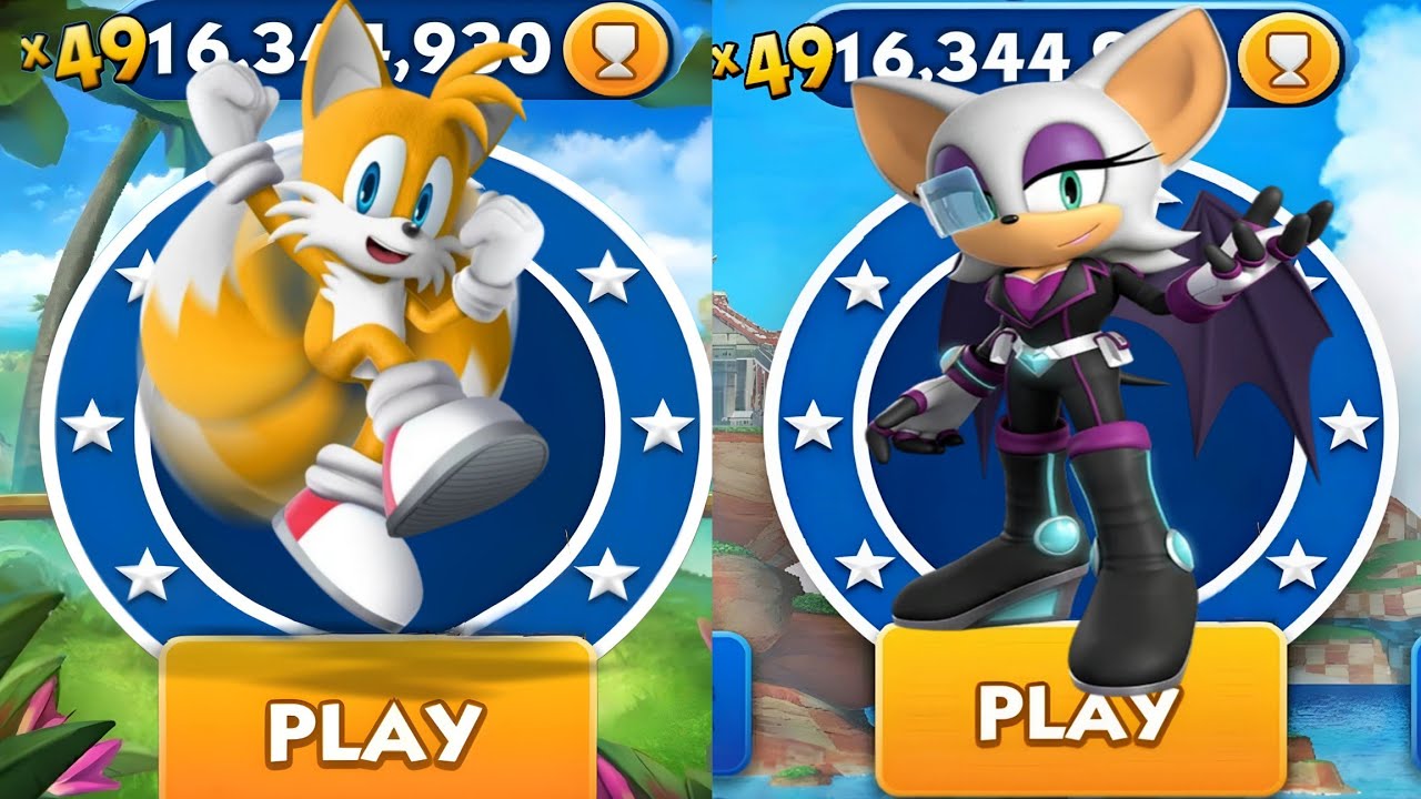 Sonic Dash - Animation Tails VS Agent Rouge _ Movie Sonic vs All Bosses ...