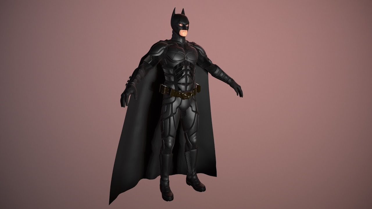 Batman the dark knight 3d model - YouTube