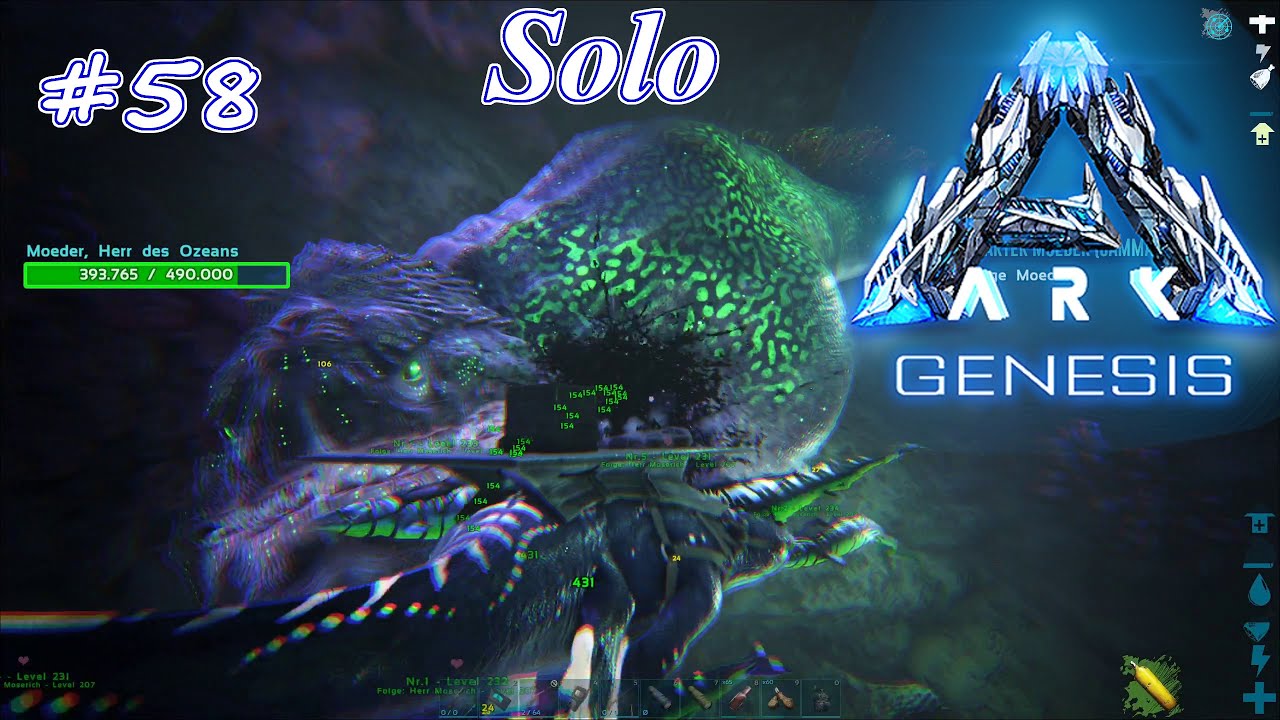 Ark Genesis Solo 58 Allein gegen den Moeder! Bosskampf Mission! Let`s ...