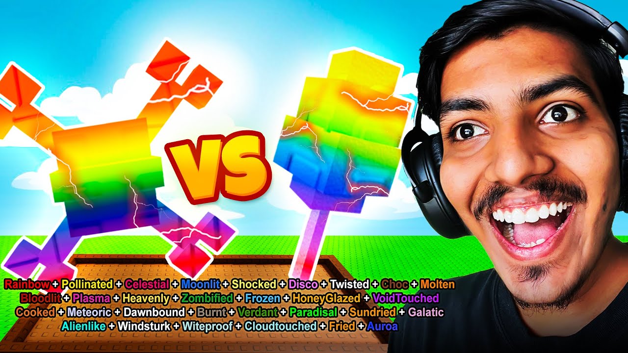 ALL MUTATIONS CANDY BLOSSOM VS BONE BLOSSOM IN GROW A GARDEN! - YouTube