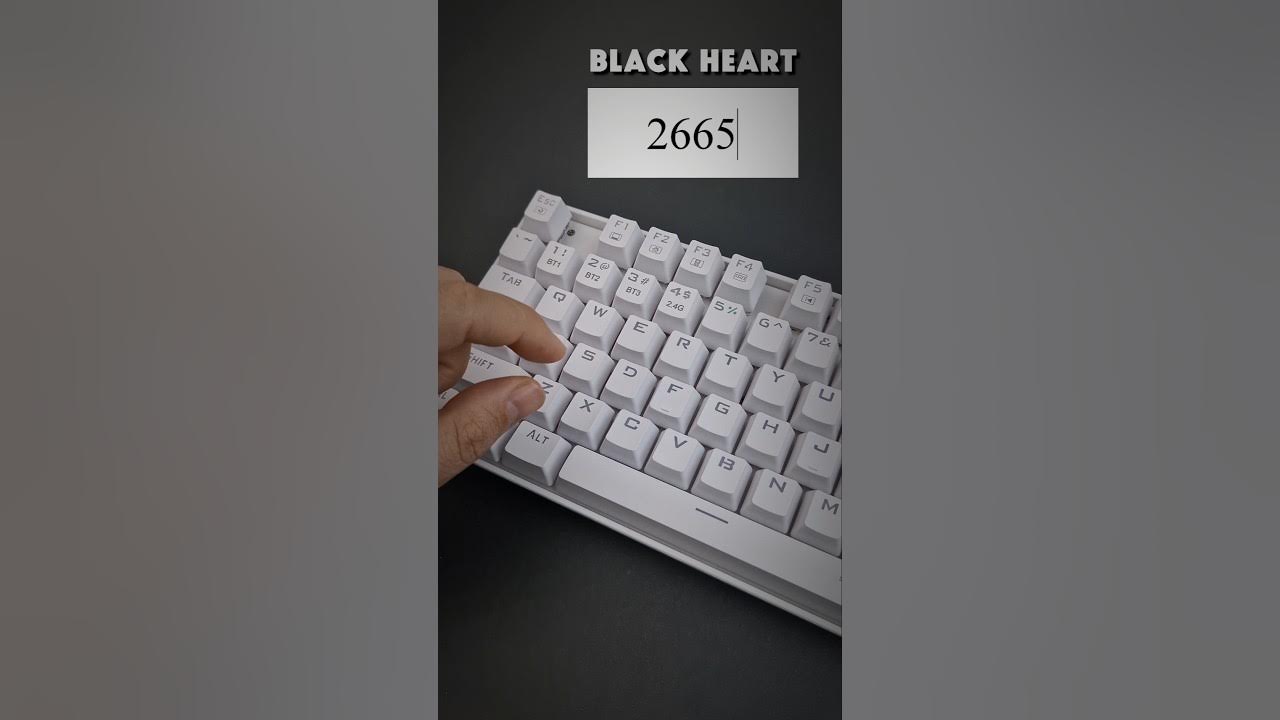 Typing Trick ( Code 2665) _ Black heart | #keyboard #asmr #typing #pc#computerkeyboard - YouTube