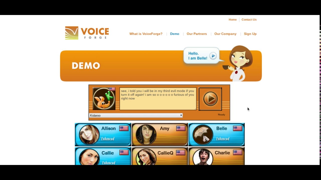 Kidaroo voice in Voiceforge demo number 2 - YouTube