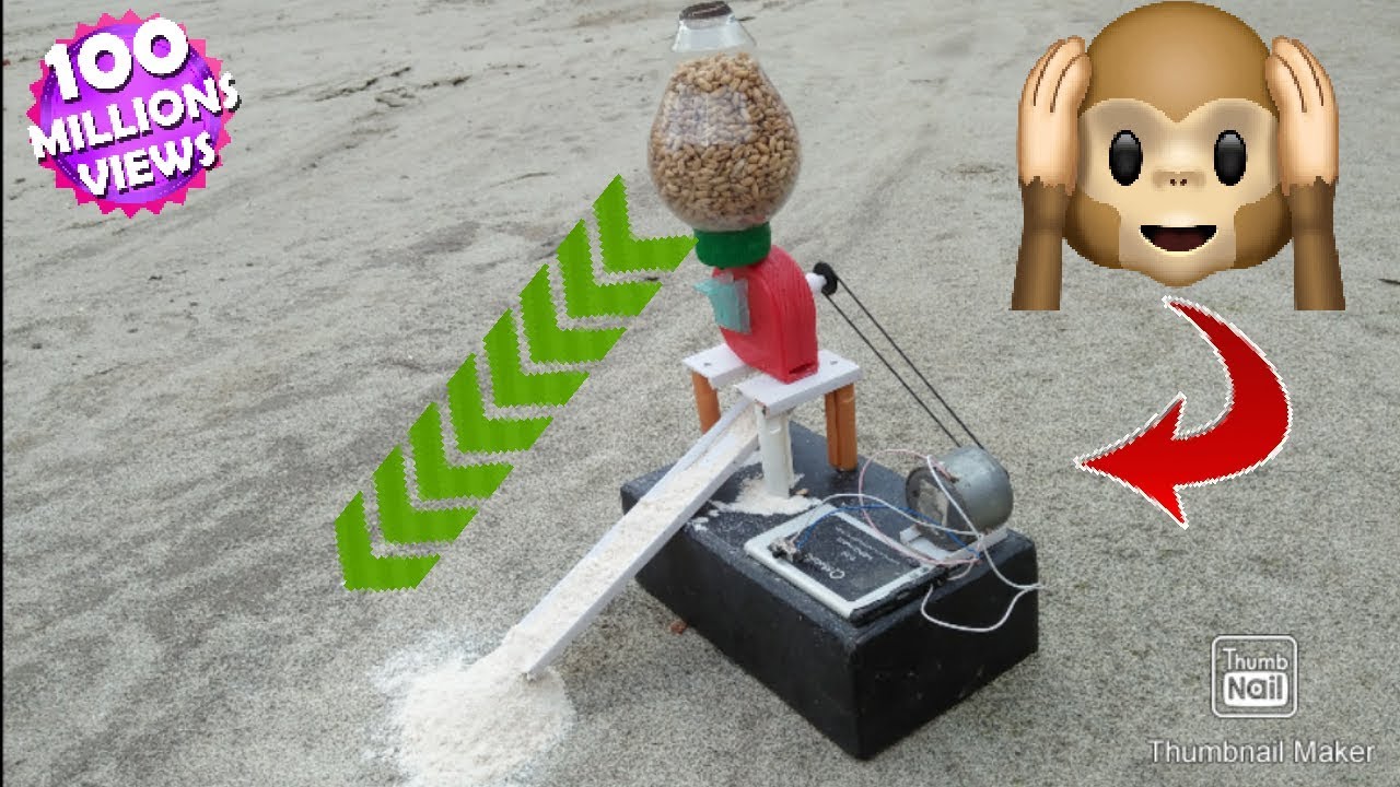 How to make mini Flour mill machine - YouTube